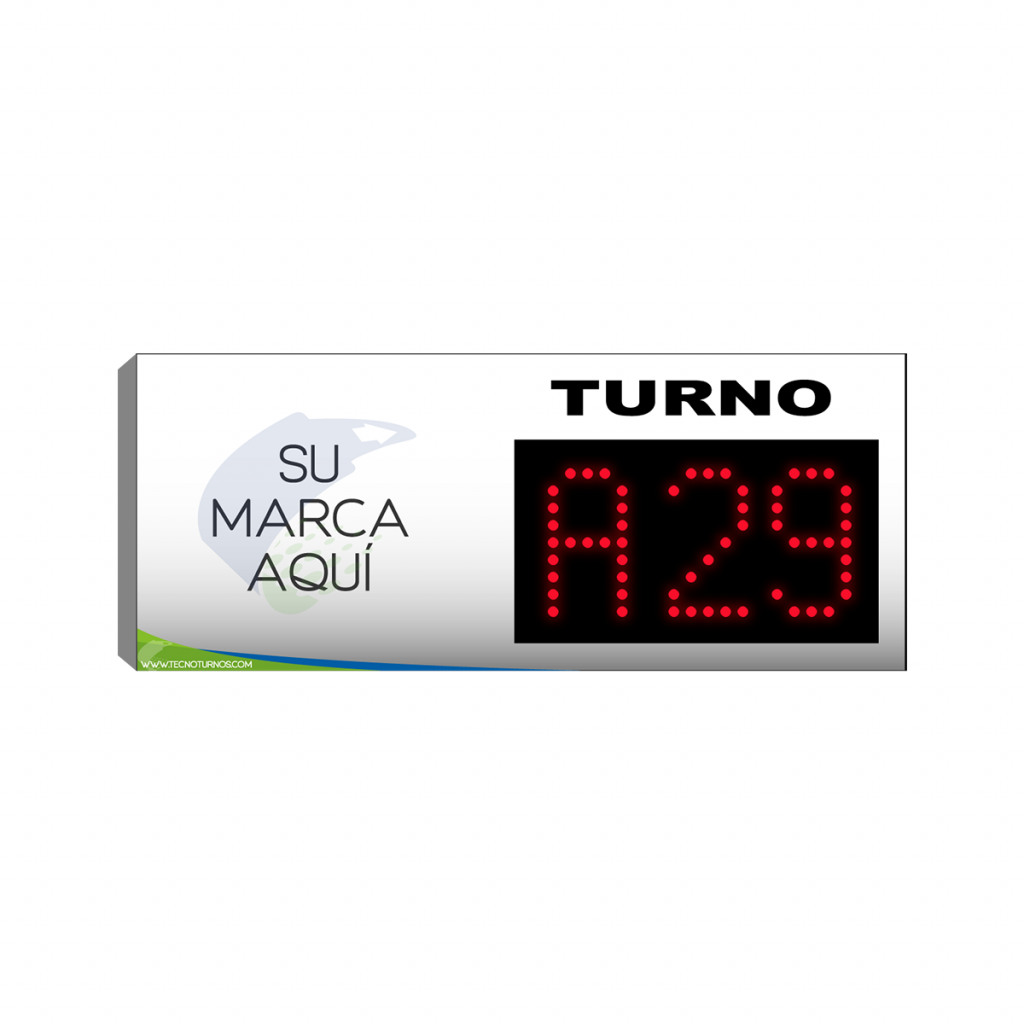 Turnero Tres Dígitos Led y Display Alfanumérico Corporativo - TecnoTurnos